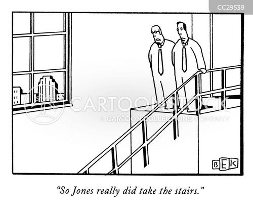 Taking The Stairs Cartoons and Comics - funny pictures from CartoonStock
