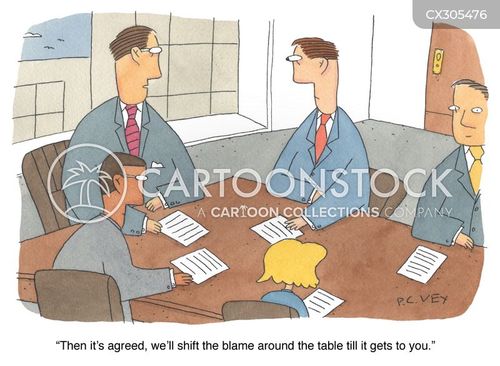 Shifting Blame Cartoons and Comics - funny pictures from CartoonStock