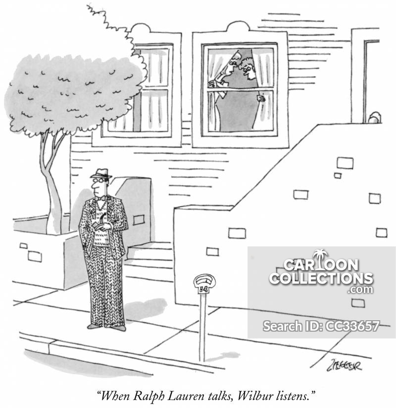 Curtain Twitcher Cartoons and Comics - funny pictures from CartoonStock