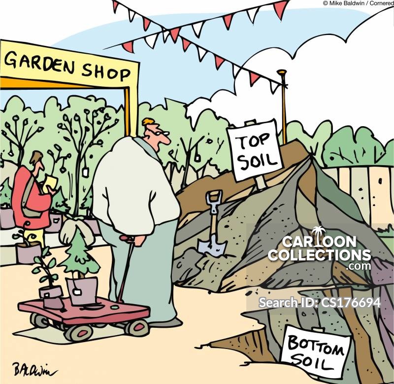 Cartoon Soil With Plants