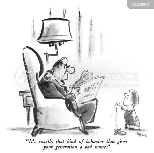 Generations Clash Cartoons and Comics - funny pictures from CartoonStock